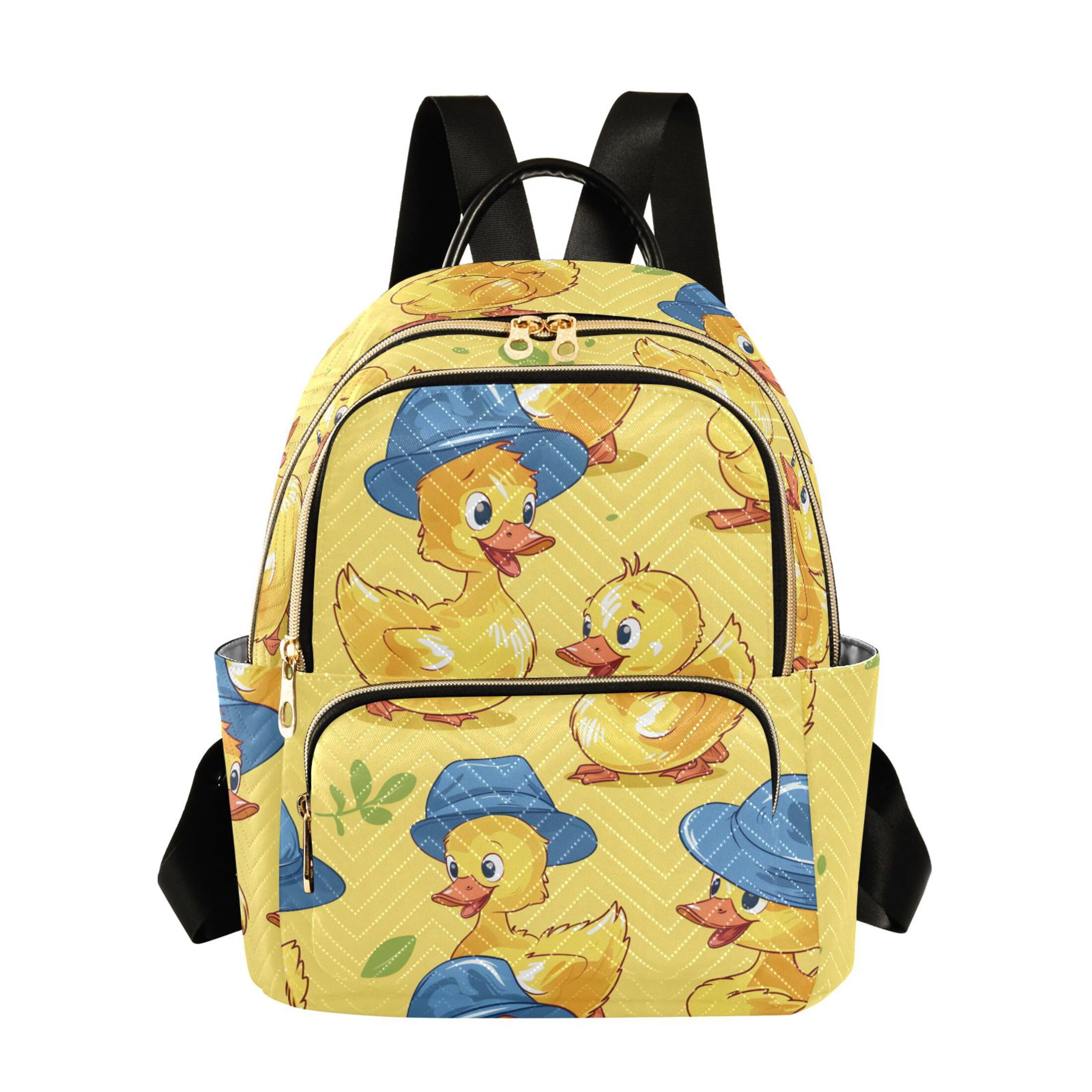 Cartoons Cute Ducks Fashion Backpack Quilted Lightweight Women Travel ...