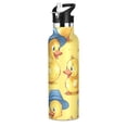 Cartoons Cute Ducks Sport Water Bottle for Kids Insulated with Straw ...