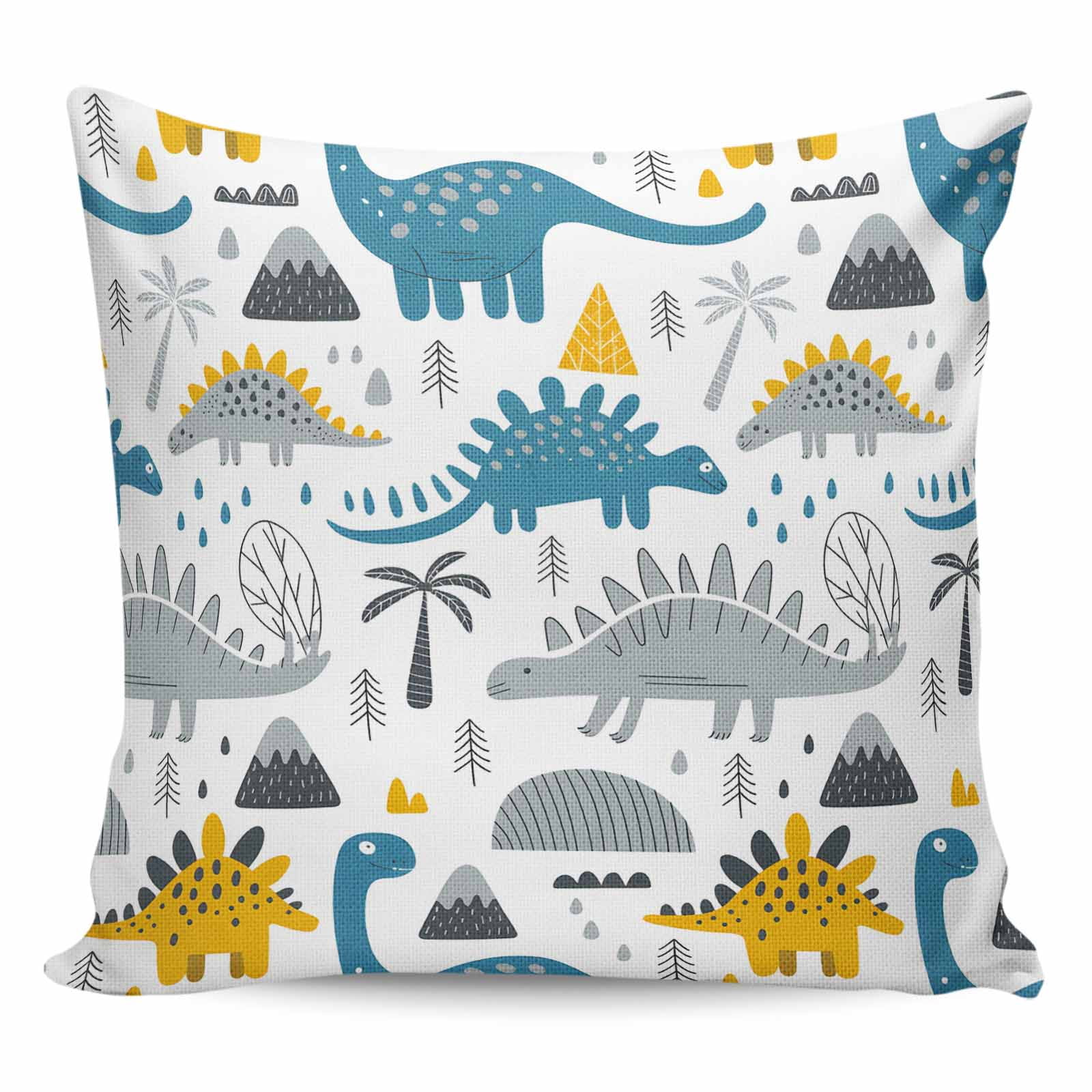 Cartoons Dinosaurs Pillow Covers 26x26 Inch Decorative Throw Pillow ...