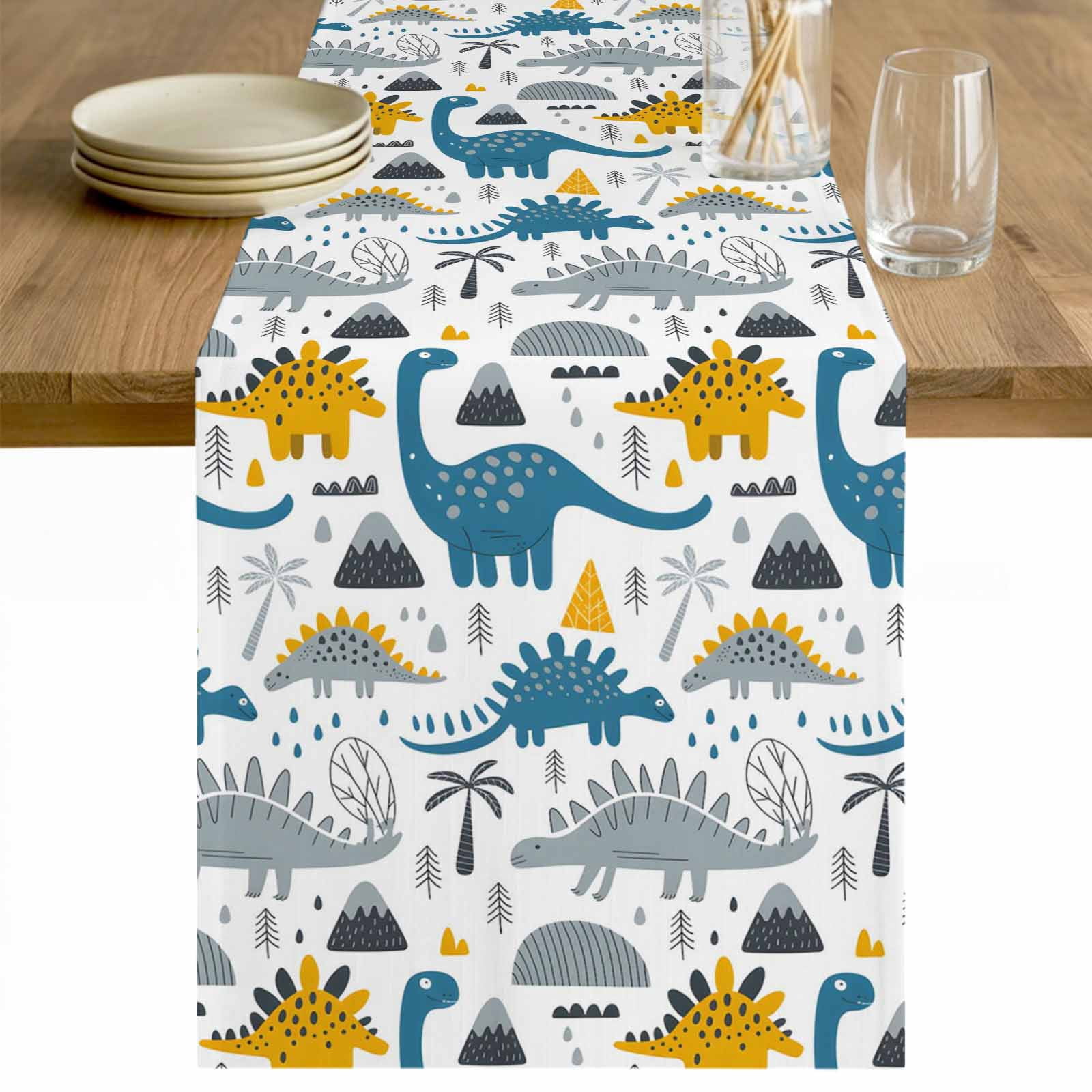 Cartoons Dinosaurs Table Runner 72 Inches Long Farmhouse Dress Scarves ...