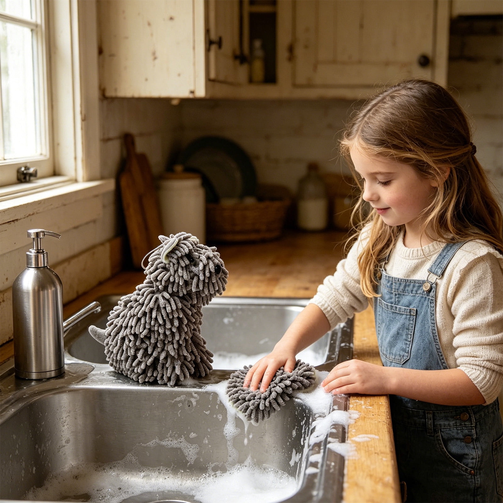 Cartoons Dogs Pattern Multi-Functional Hand Towel, Soft Absorbent ...