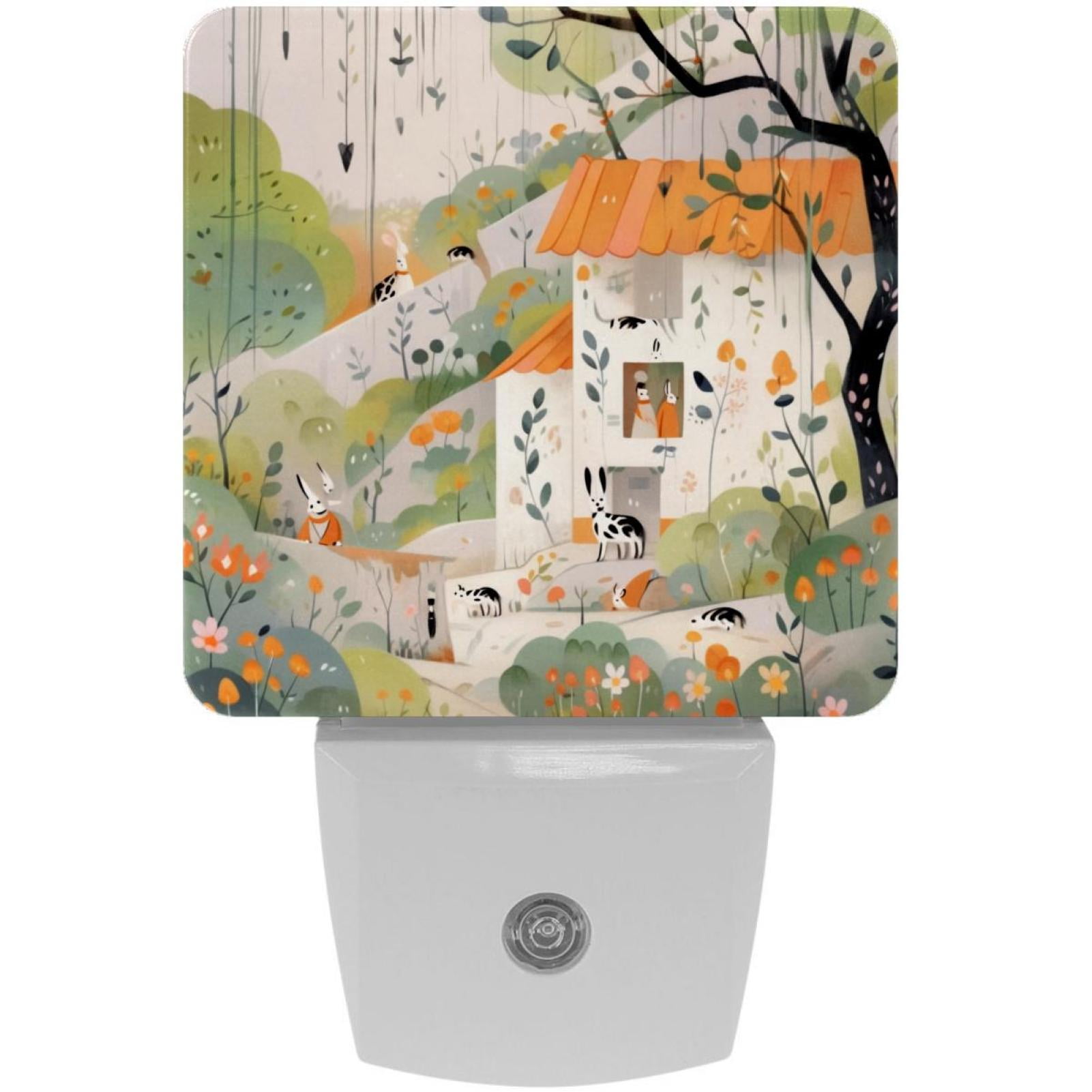 Cartoons LED Square Night Light - Small and Bright Square-shaped LED ...