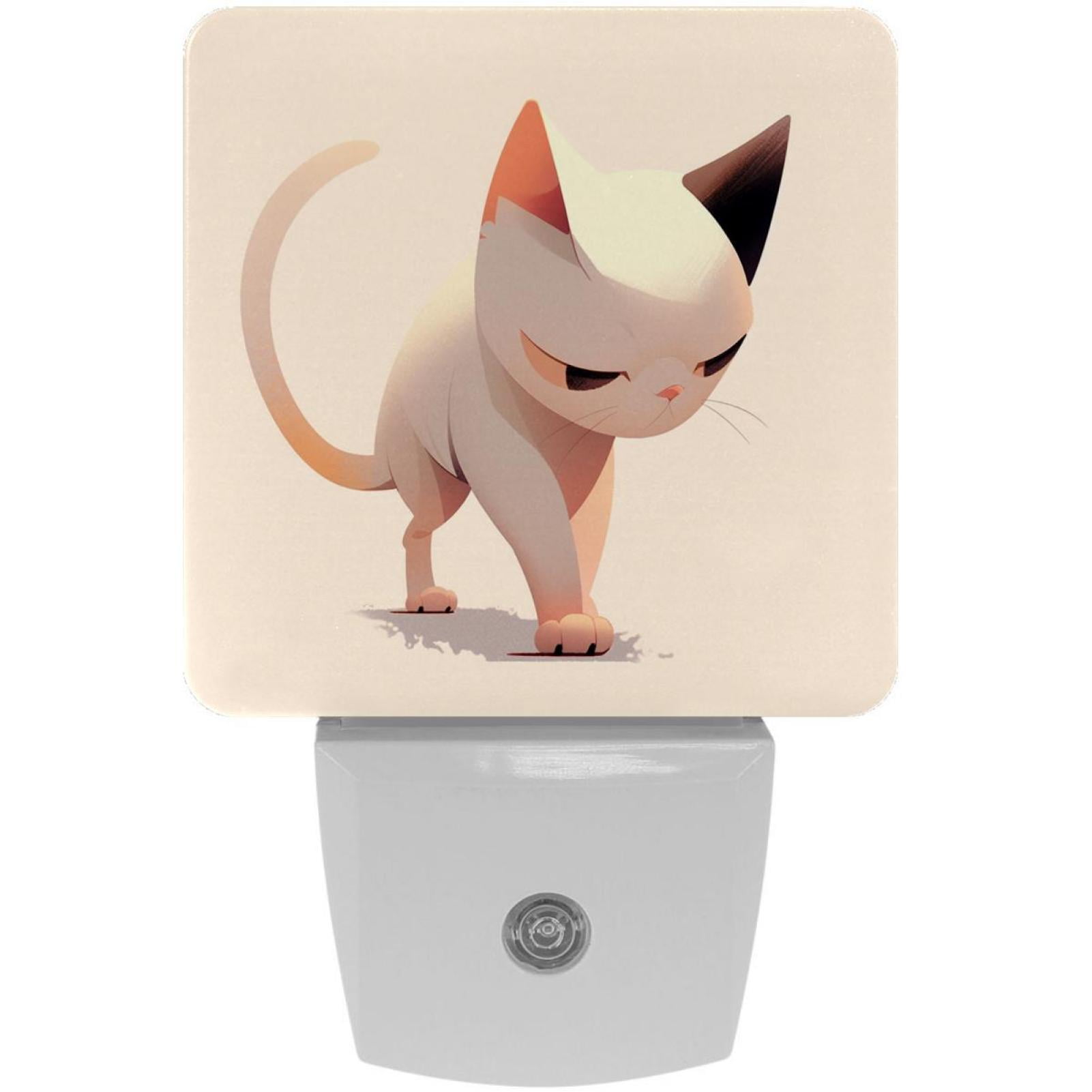 Cartoons LED Square Night Light - Soft Glow Plug-in Lamp with Dusk to ...