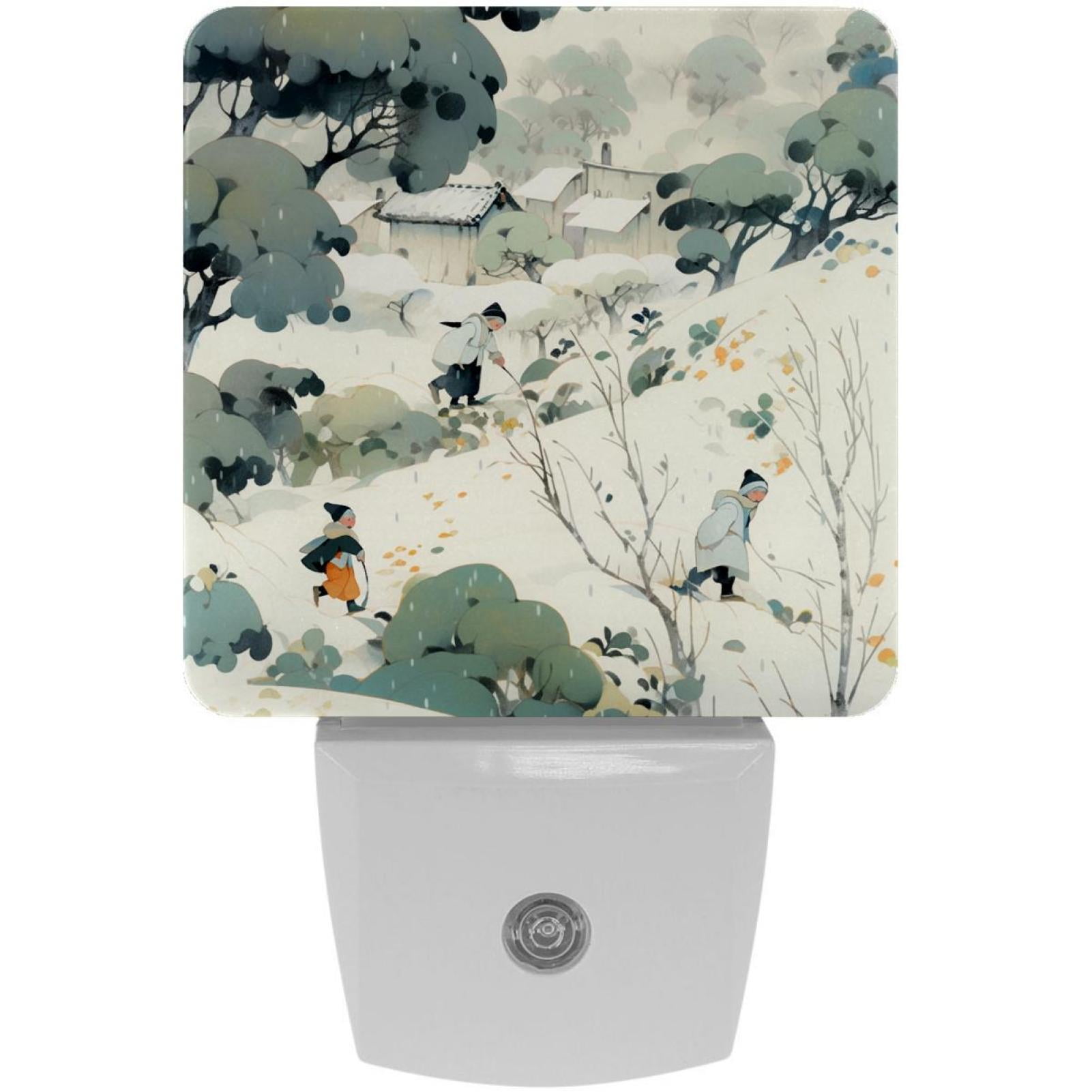 Cartoons LED Square Night Light - Soft Glow Plug-in Lamp with Dusk to ...