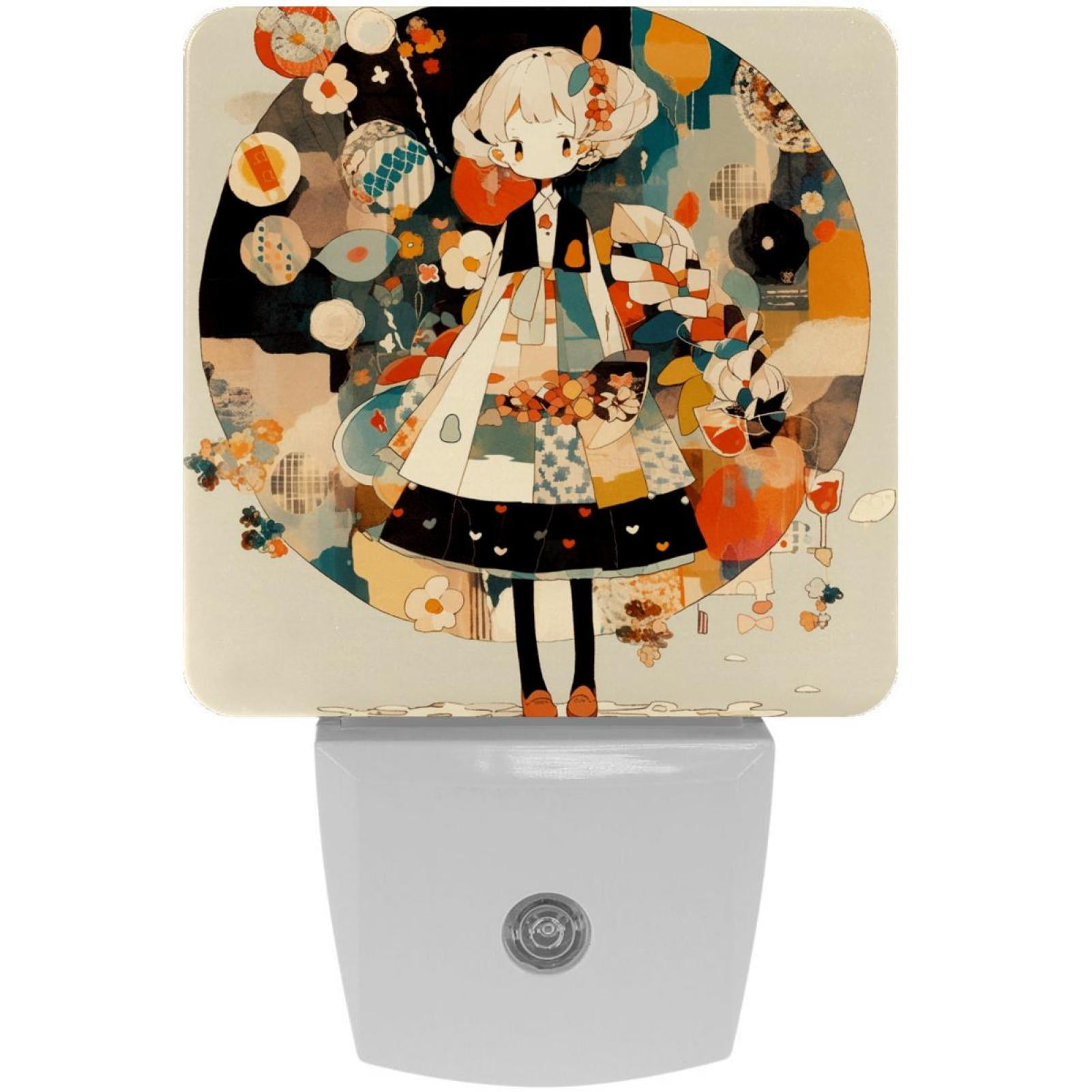 Cartoons LED Square Night Lights - Energy Efficient Plug-in Wall Lamp ...