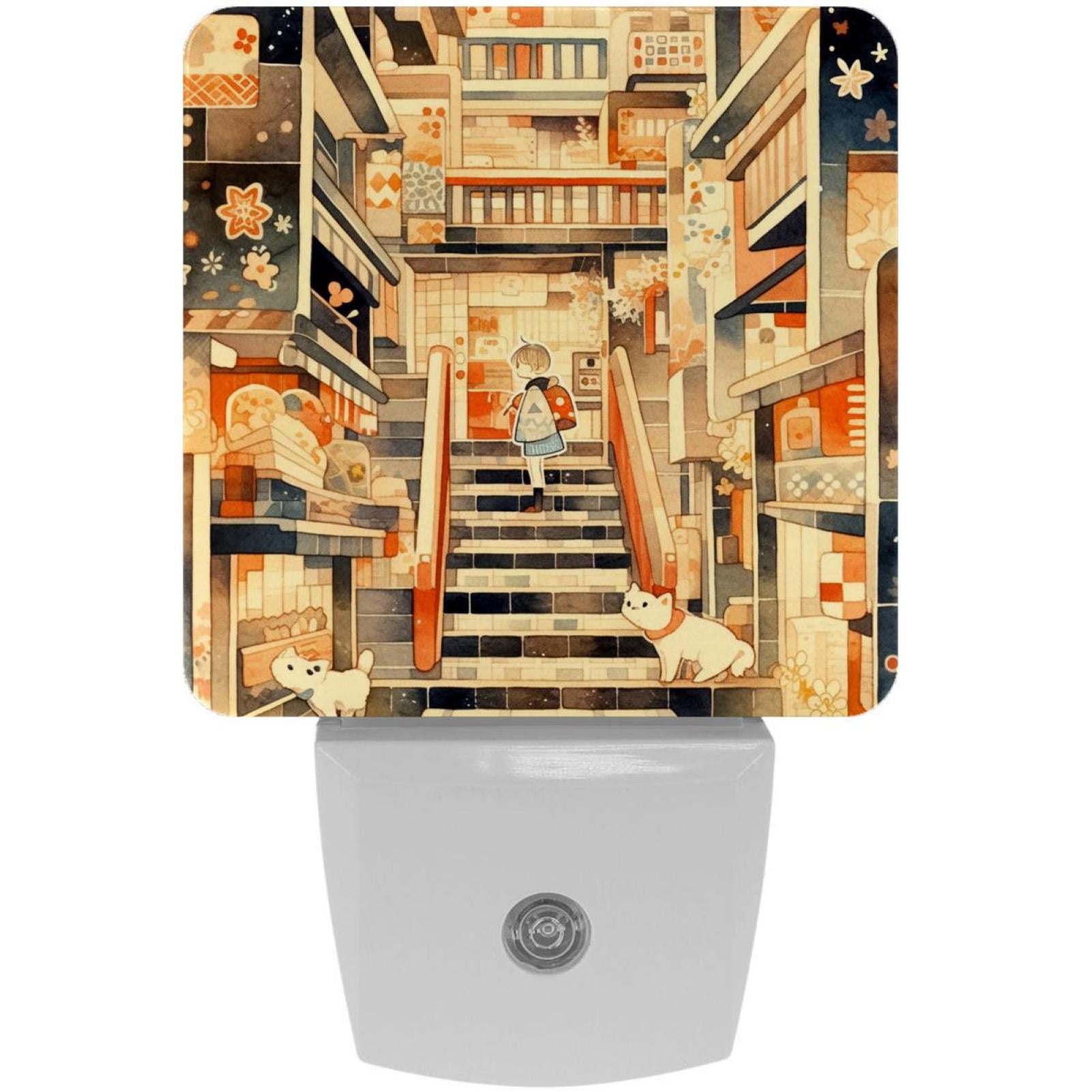 Cartoons LED Square Night Lights - Modern Design, Soft Glow, Energy ...