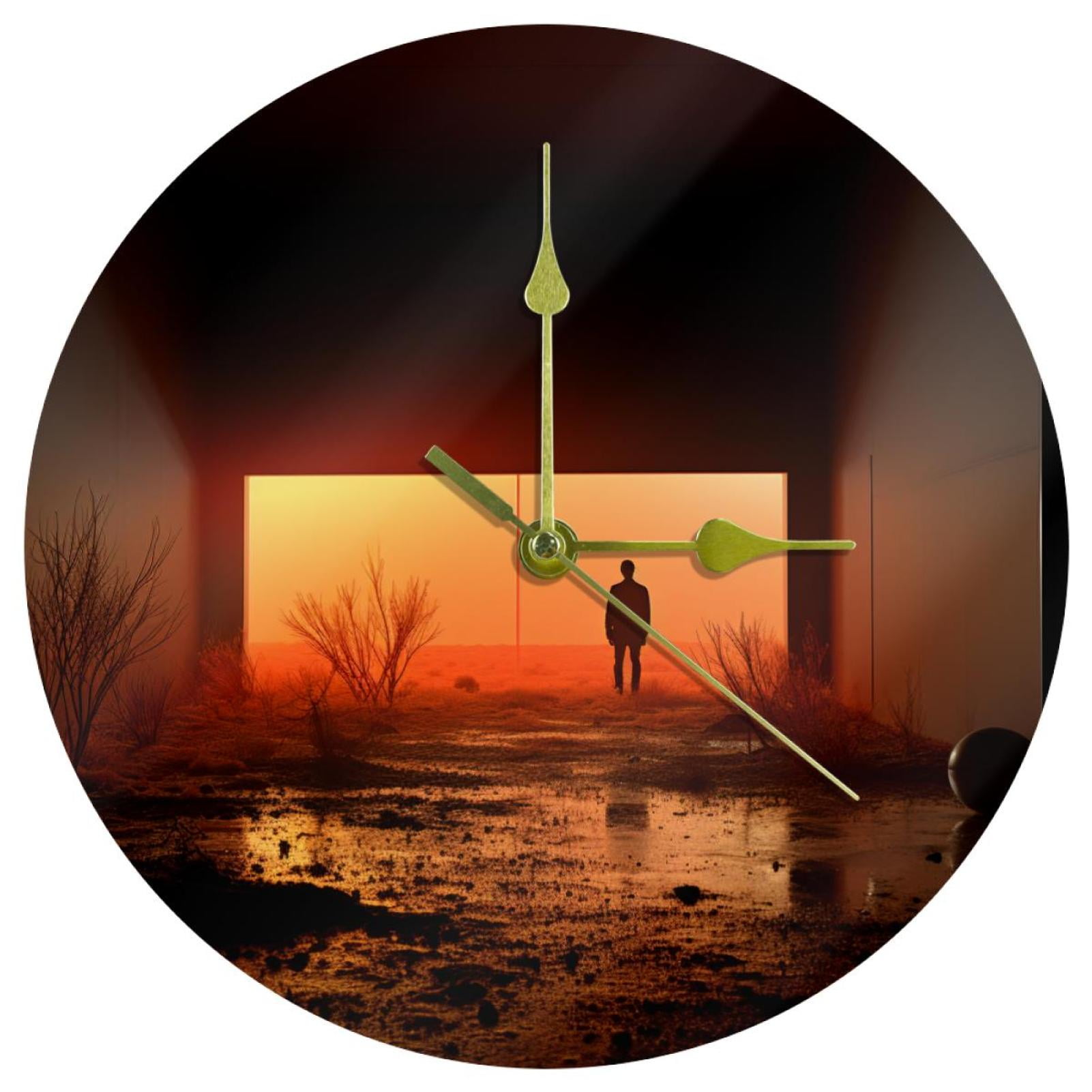 Cartoons Modern Round Acrylic Wall Clock, 9.8 Inches, Silent Non ...