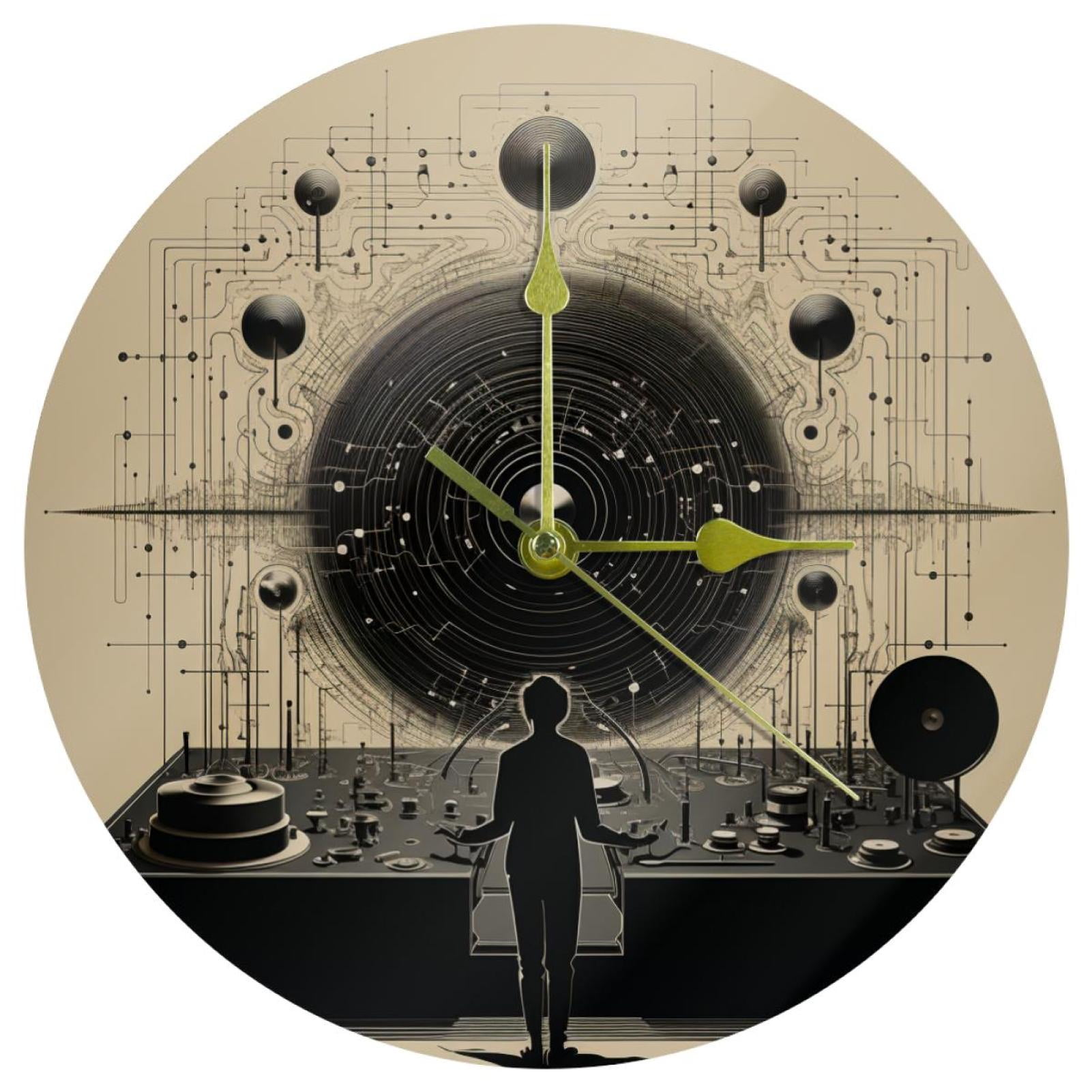 Cartoons Round Acrylic 9.8 Inches Silent Non Ticking Battery Powered ...