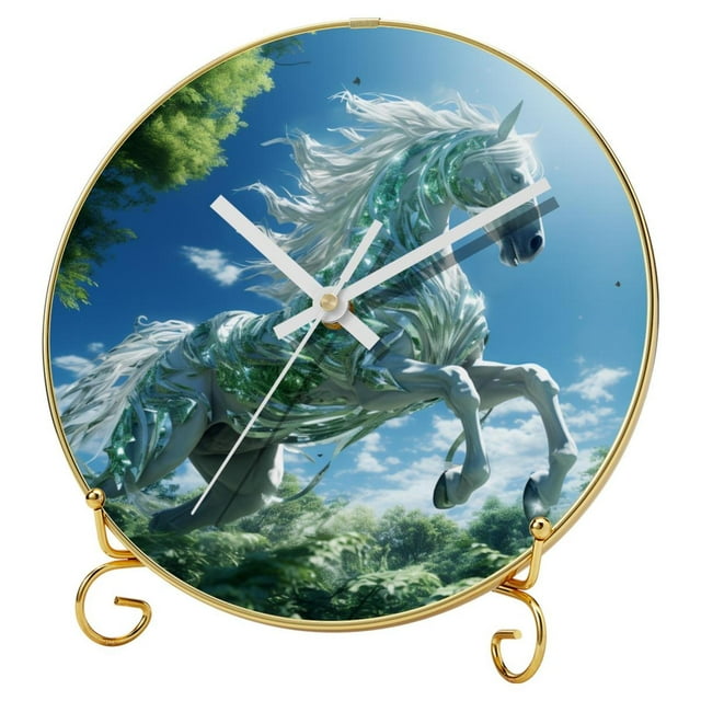 Cartoons Round Printed Wall Clocks with Hooks and Gold Stand - Silent ...