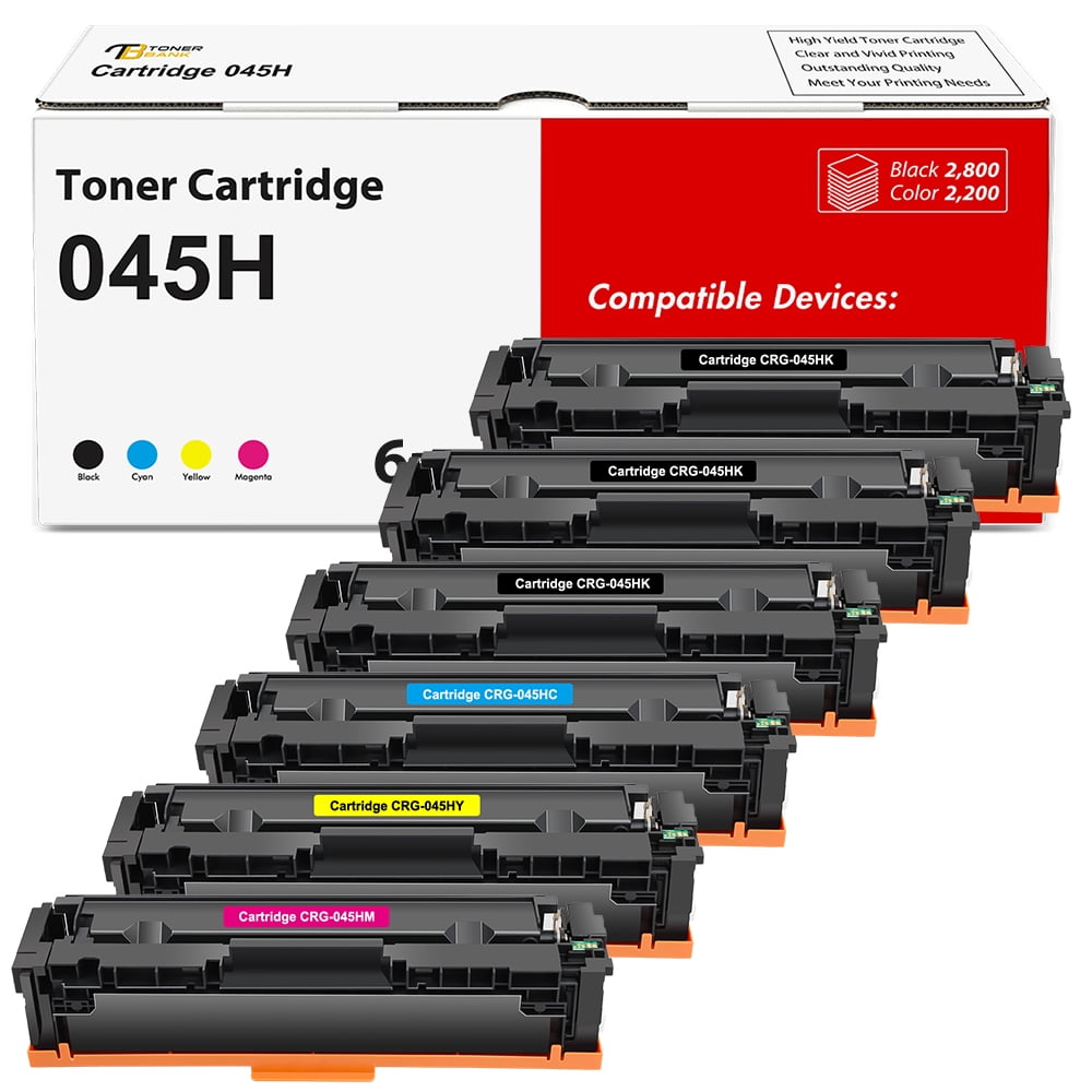 Toner Bank Compatible CRG 045 045H Toner Cartridge, Canon Color ...