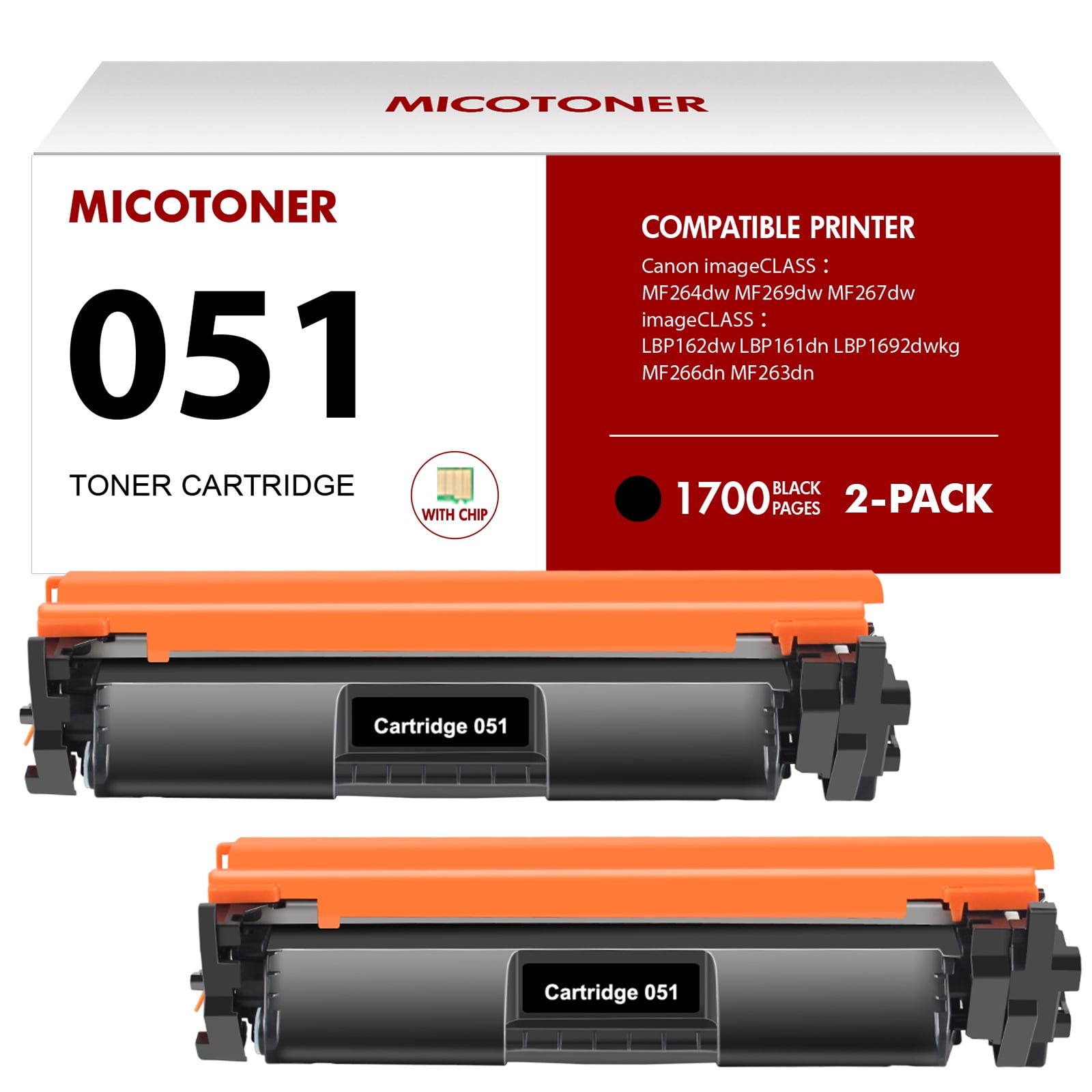Cartridge 051 Compatible Toner Cartridge for Canon 051 051H imageCLASS ...
