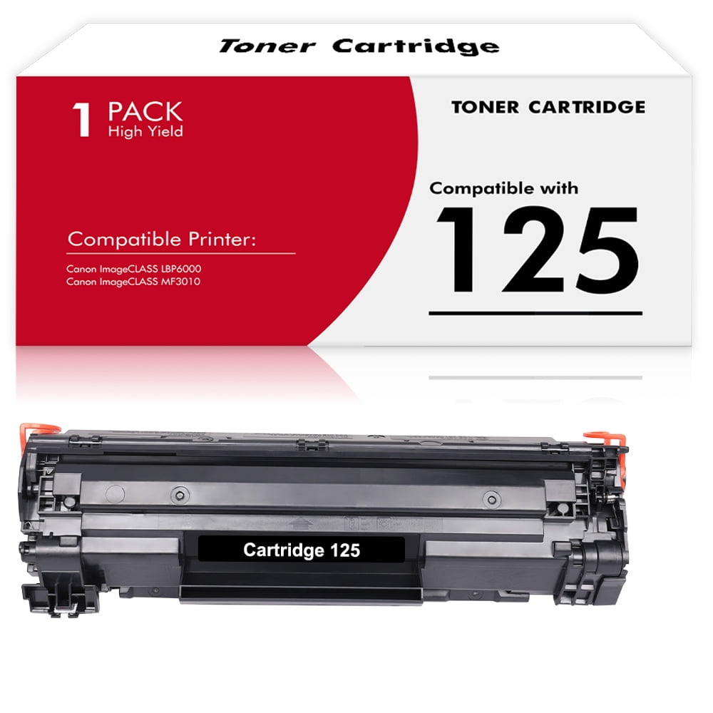 Victoner Compatible Canon 125 Black Toner Cartridge, 1-Pack, 1600 Page ...