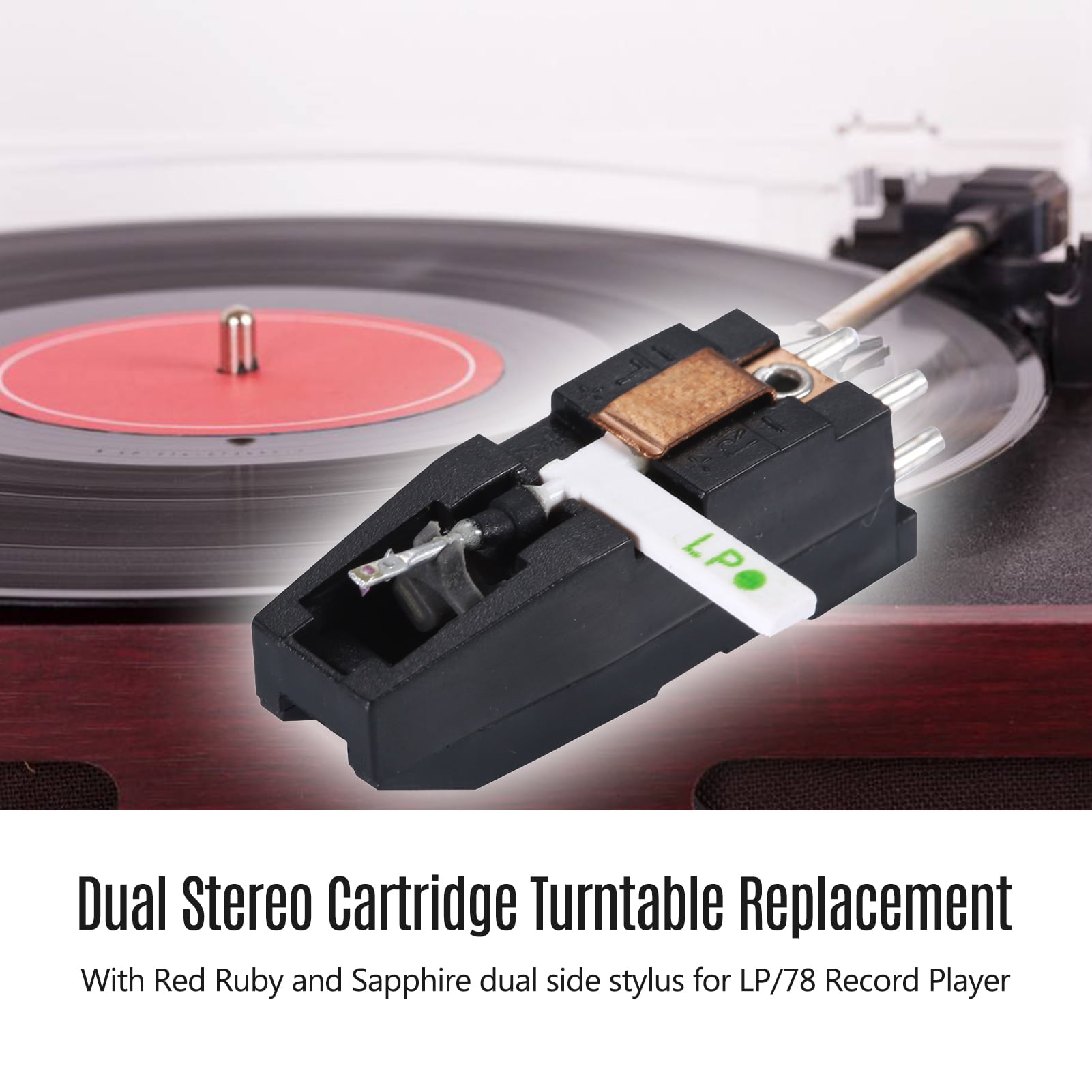 Cartridge,Stereo With Red Stylus Needle /78rpm Turntable Dual Stereo ...