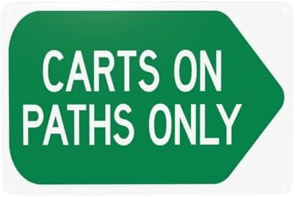 Carts On Paths Onlyright Arrow Warning Sign, Private Property Security ...