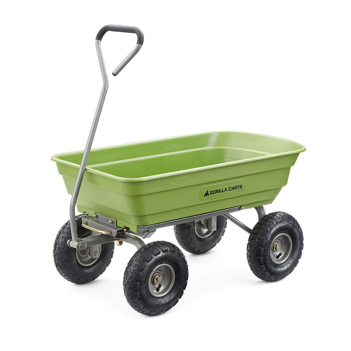 Carts Poly Garden Dump Cart, 4 Cu Ft Tub, 600 lb Haul Capacity, Green ...