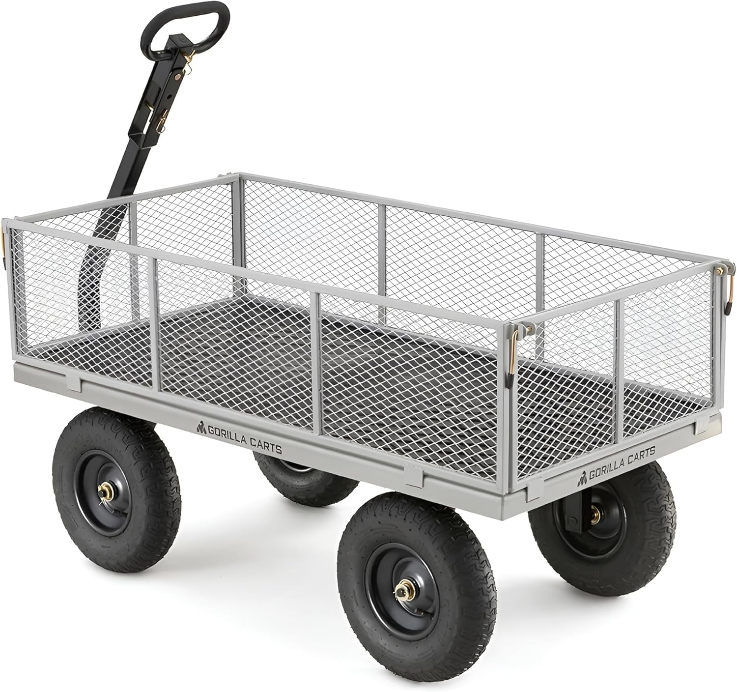 Carts Steel Utility Cart, 7 Cu Ft Bed, 1000 lb Load Capacity, Gray ...