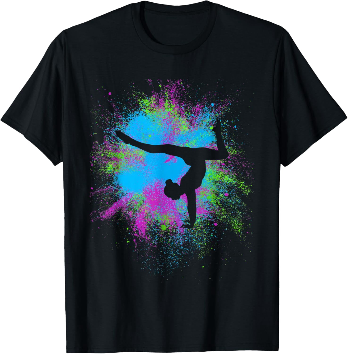 Cartwheel Cute Gymnast Tie Dye Gymnastics Youth Girls Women T-Shirt ...