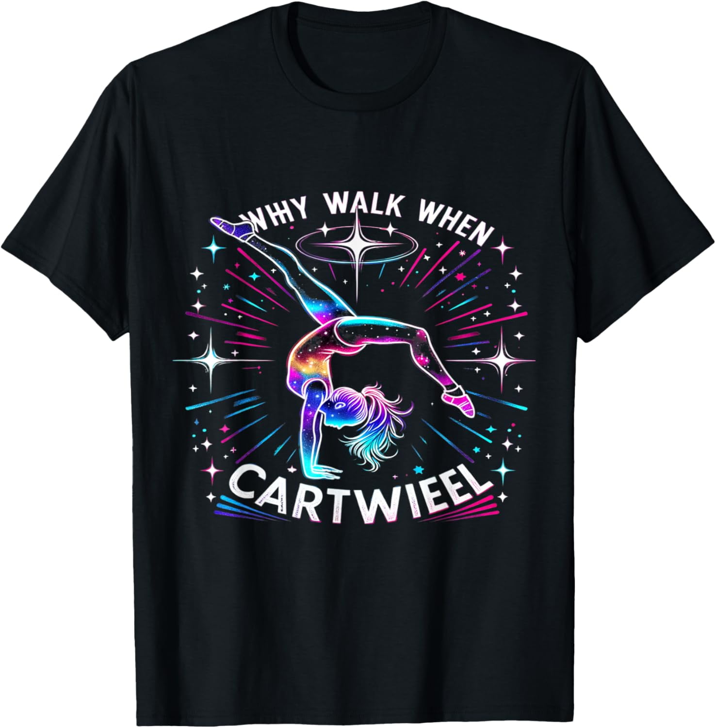 Cartwheel Gymnast Girl Birthday T-Shirt - Walmart.com
