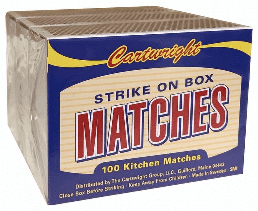 Cartwright, Kitchen Matches, Strike on Box, 3 Boxes of 100 Count ...