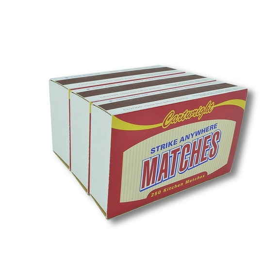 Cartwright Strike Anywhere Matches 250 Pack (36 Pack) - Walmart.com