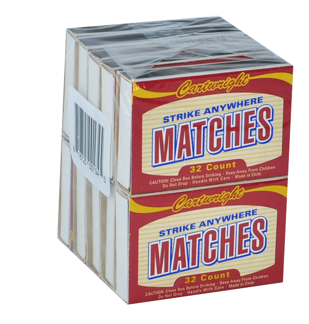 Cartwright Strike Anywhere Wooden Pocket Match, 32 count, 10 boxes ...