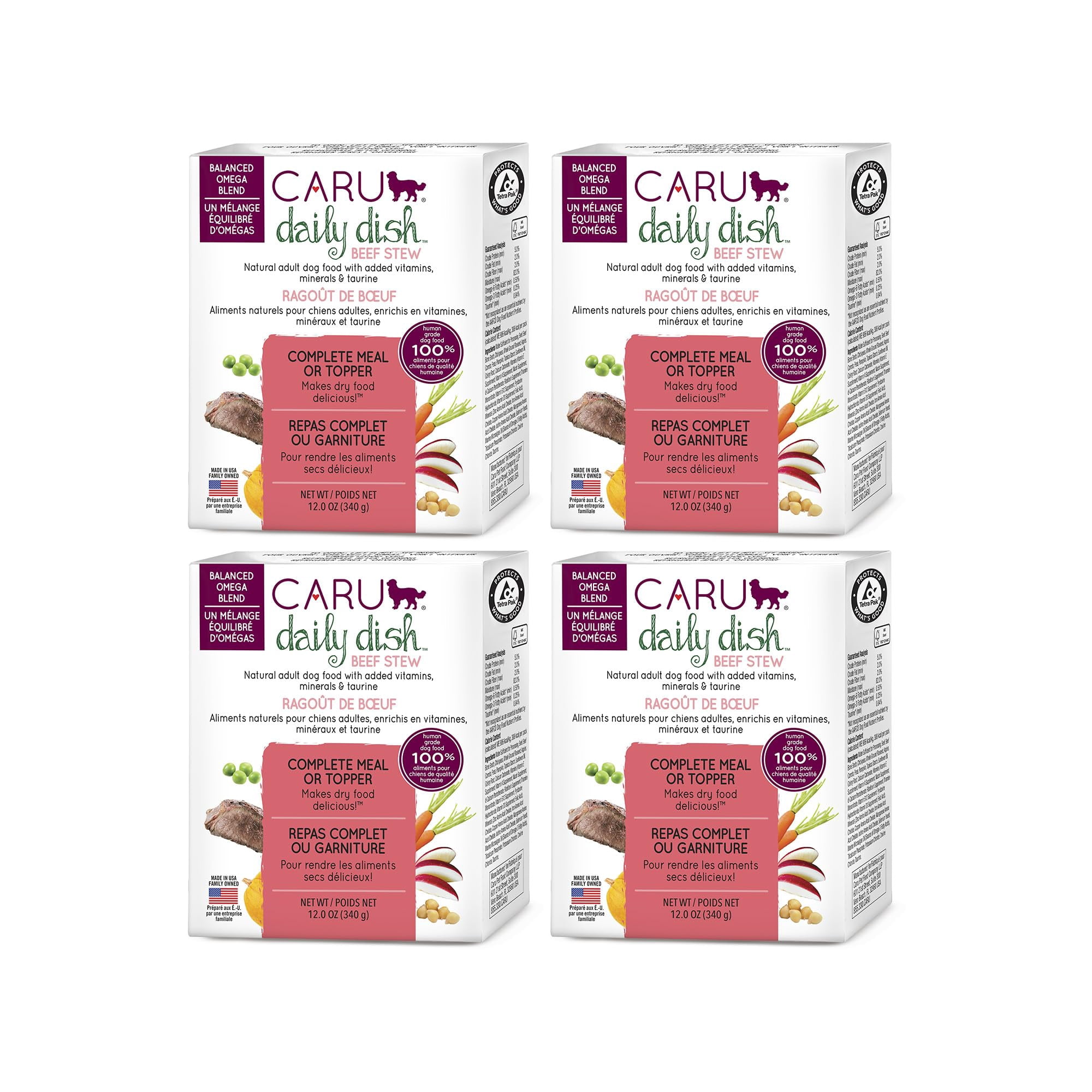 Caru - Daily Dish Beef Stew - Healthy Functional Wet Dog Food or Food ...