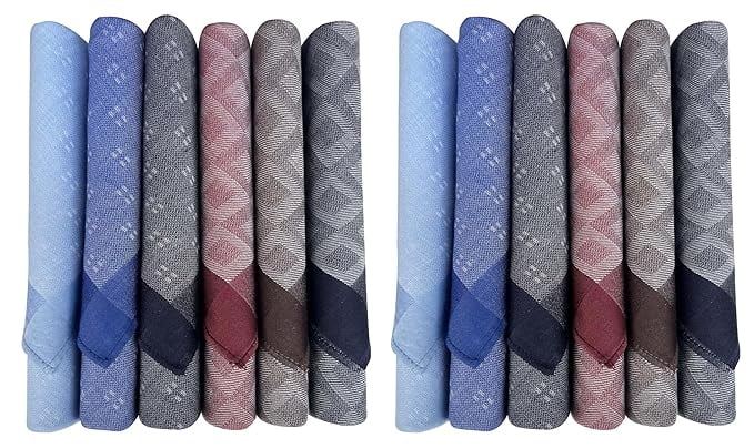 Caruso Italy Men's Italia Denim 100% Pure Cotton Handkerchief (Multi-color) - Walmart.com