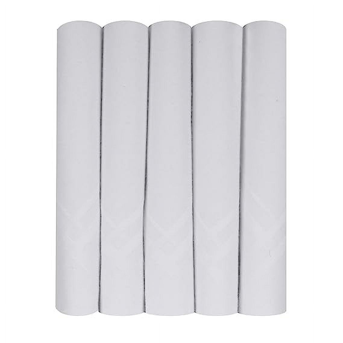 Caruso Italy Men's Luxury 100% Pure Cotton Handkerchief White Self ...