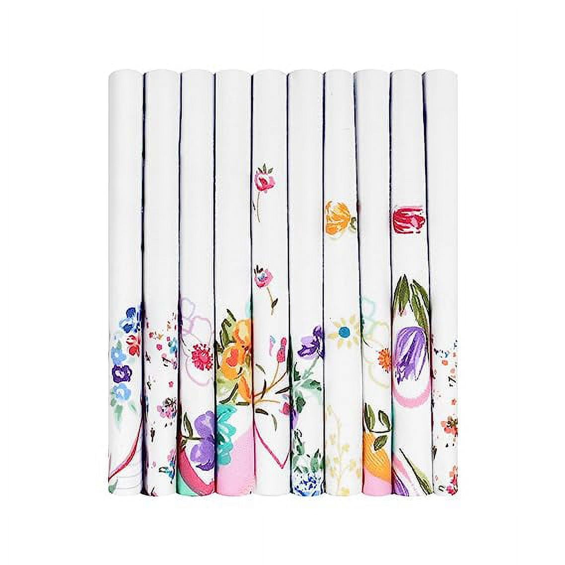 Caruso Italy Women's Floral Handkerchiefs, Pure Cotton, White, Pack of ...