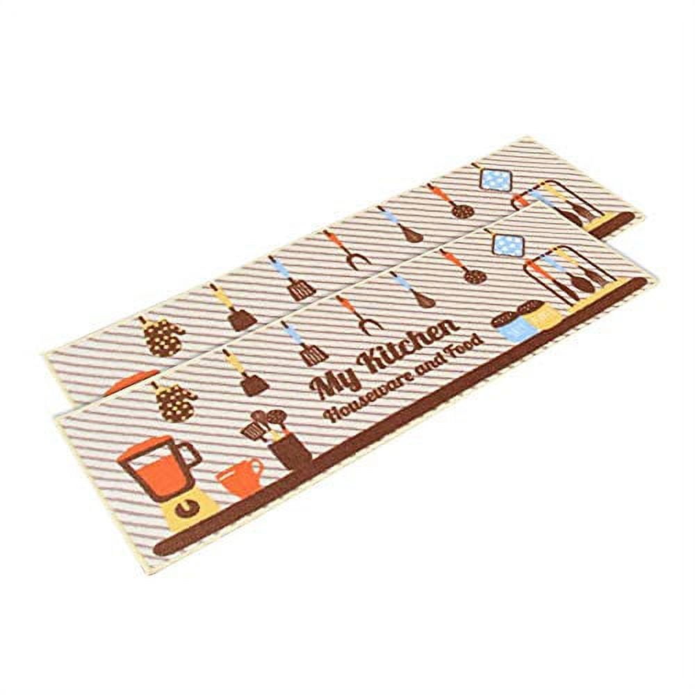 Carvapet 2 Piece Water Resistant Anti-Slip Kitchen Rug Set, Twill ...