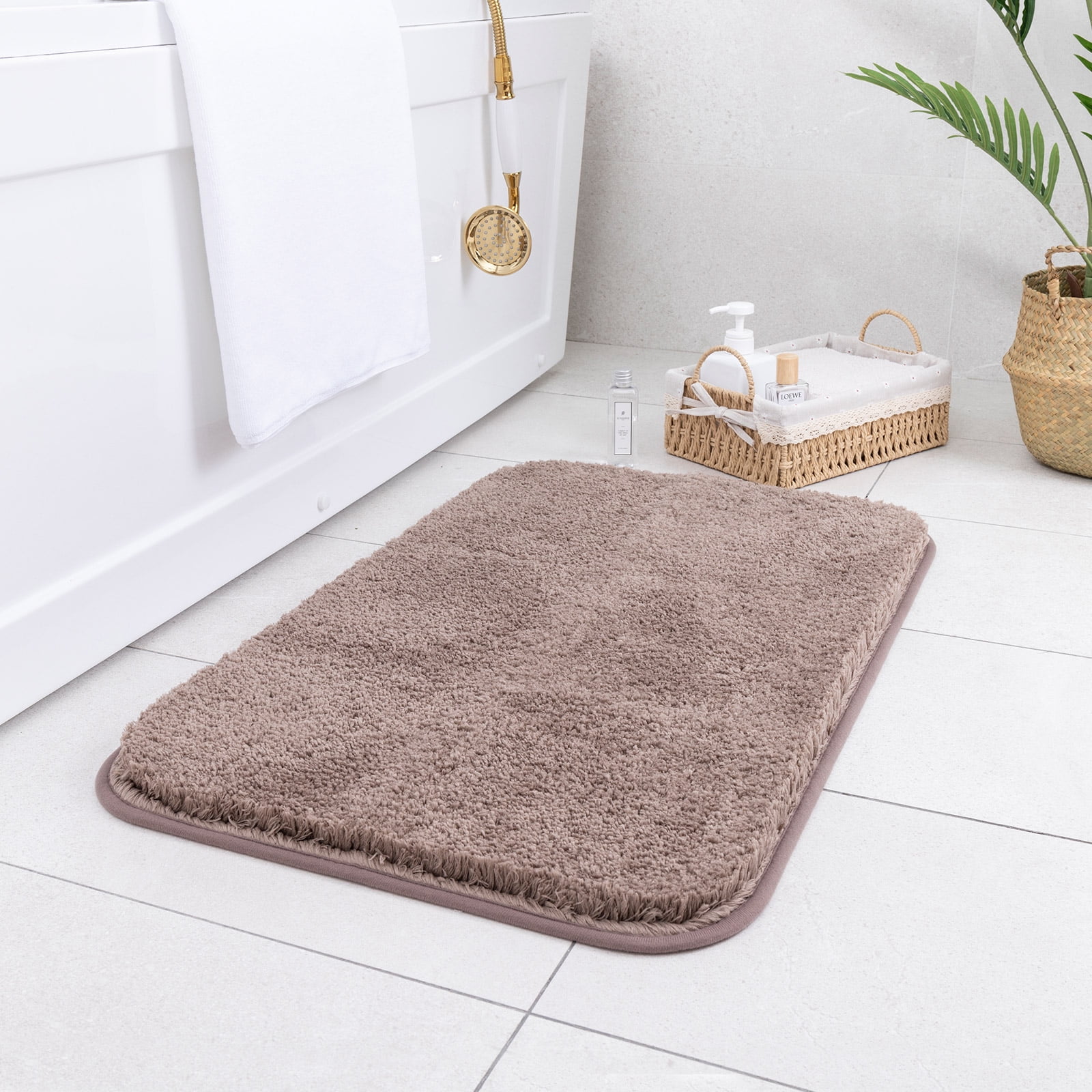 "Carvapet Extra Absorbing Non-Slip Skid Shower Bath Mat, Microfiber ...
