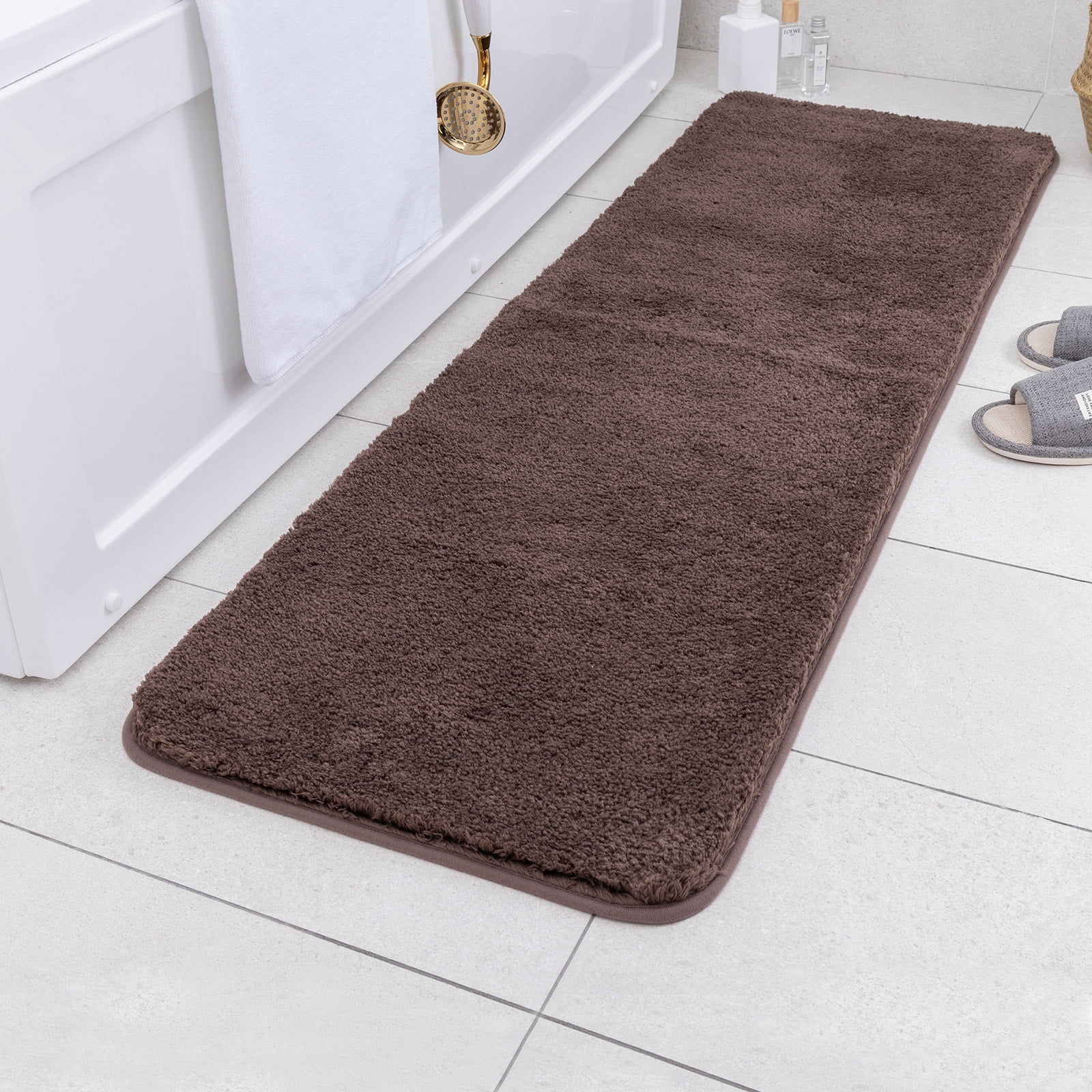 "Carvapet Non-Slip Microfiber Soft Bathroom Mat, 20""x 59"", Dark ...