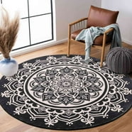 YJ.GWL Round Rug Circle Carpet Washable Non Slip Area Rugs Boho ...