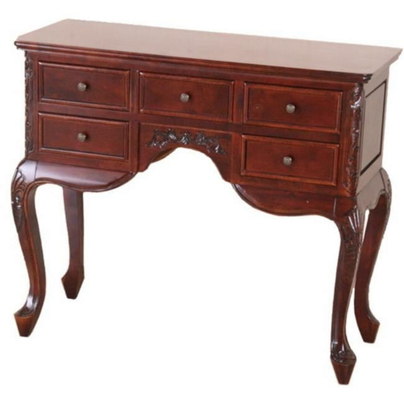 Carved 5-Drawer Queen Anne Wall Table - Walmart.com