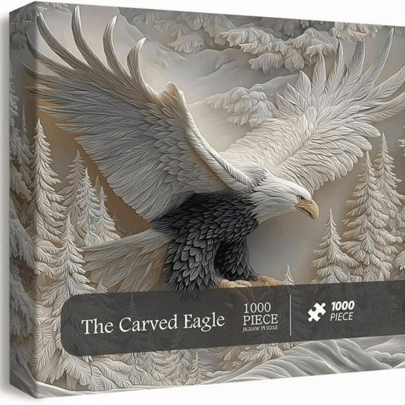 The Carved Accipiter Conundrum Puzzle 1000 Pieces, Challenging Bald ...
