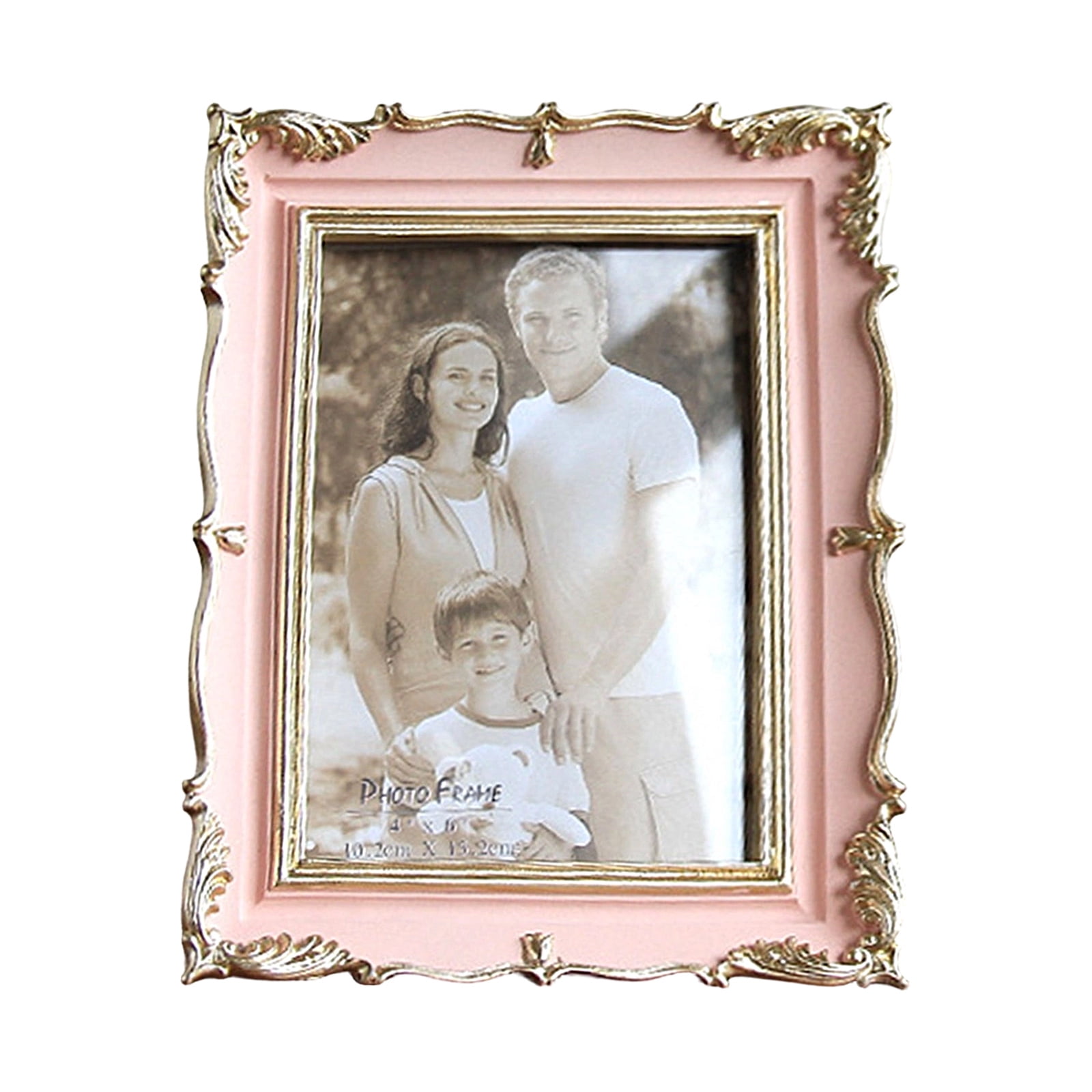 Carved Golden Flowers Trim Photo Frame Antique Design Resin Picture ...