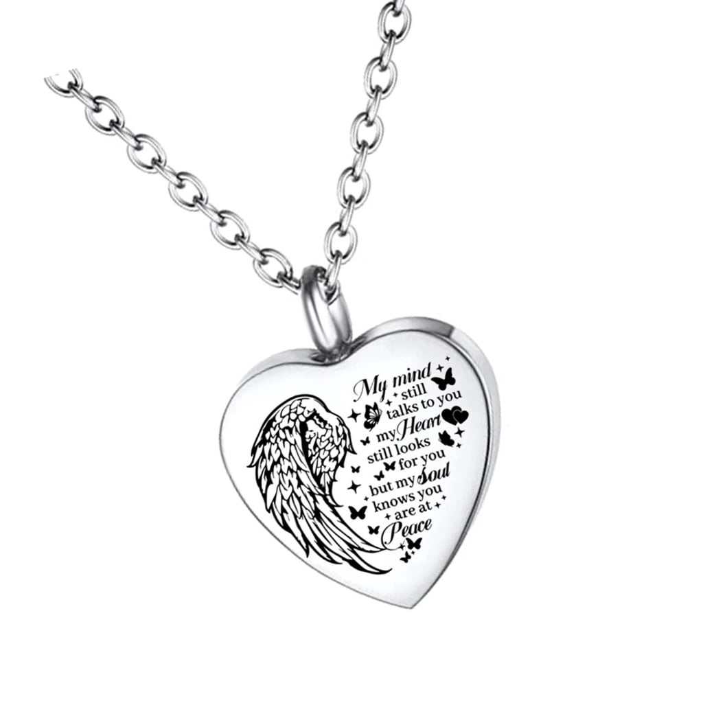 Carved Heart Ashes Locket Memorial Jewelry Cremation Box Casual Wear ...
