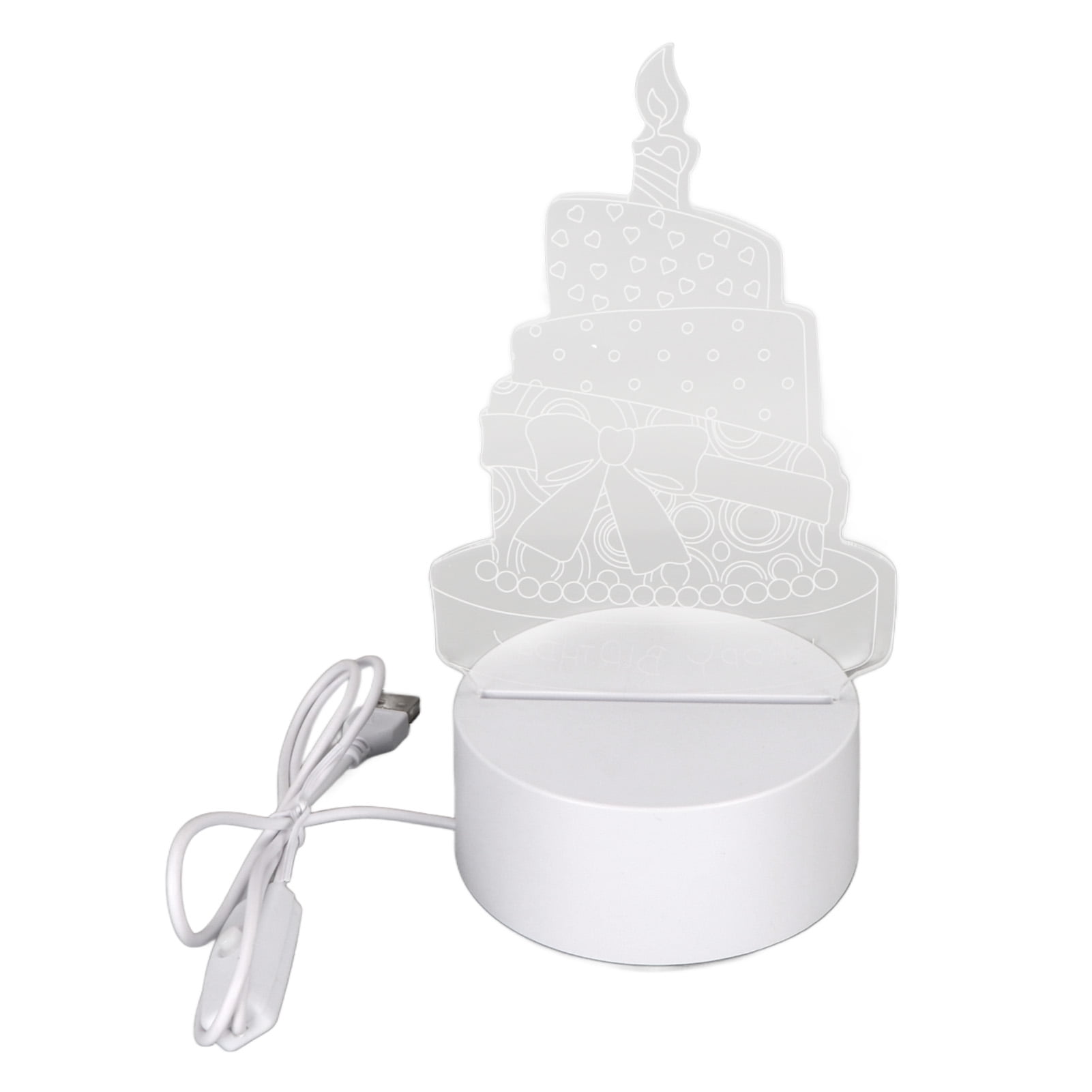 Carved Style 3D LED Night Light Base with Stable USB Power and Acrylic ...