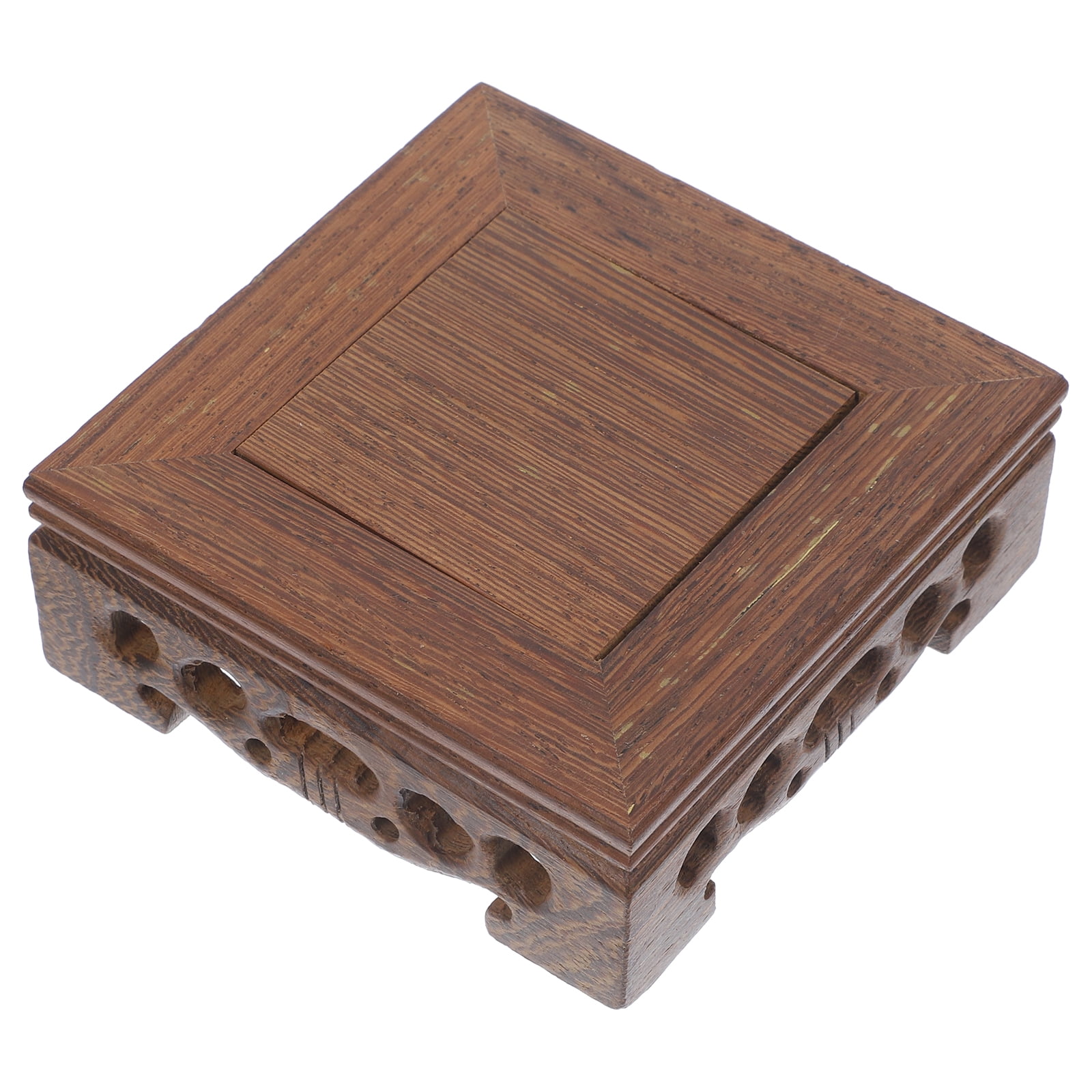 Carved Wood Lifting Base Figurines Plant Pots Indoor Plants Brackets ...