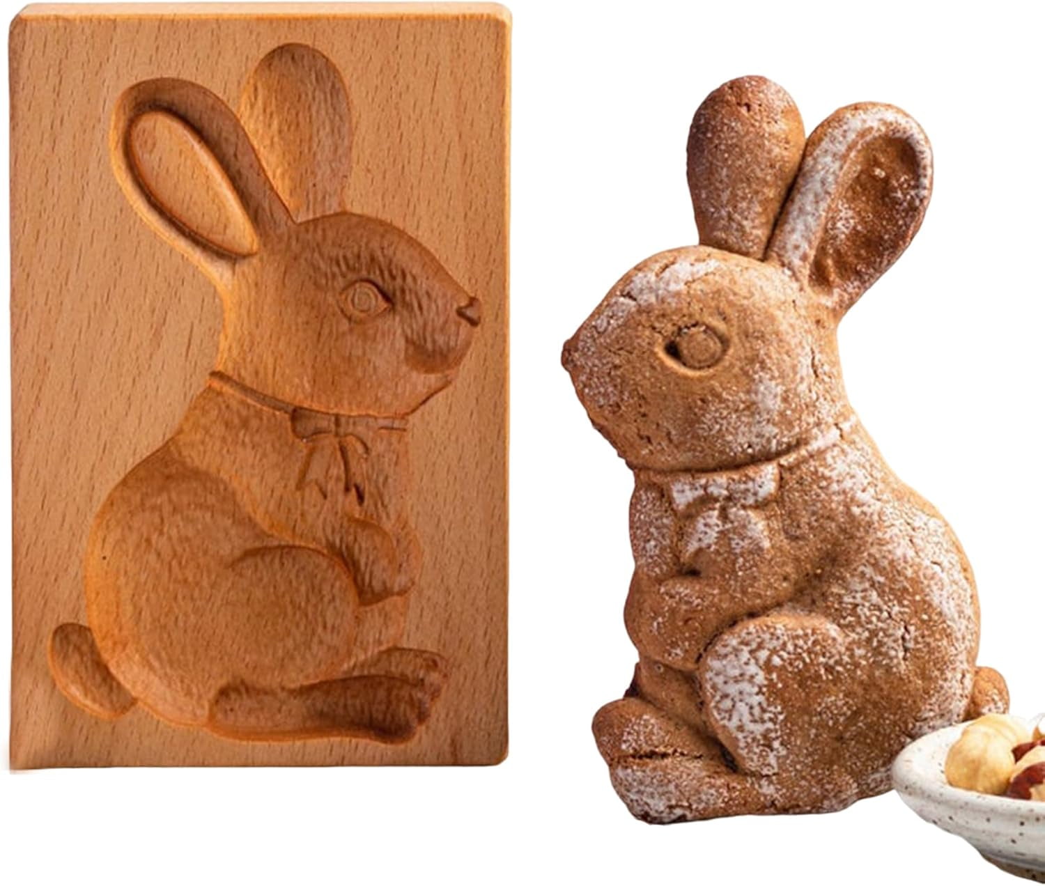 Carved Wooden Cookie Molds Cookie Stamps: 3D Baking Mold Embossing ...