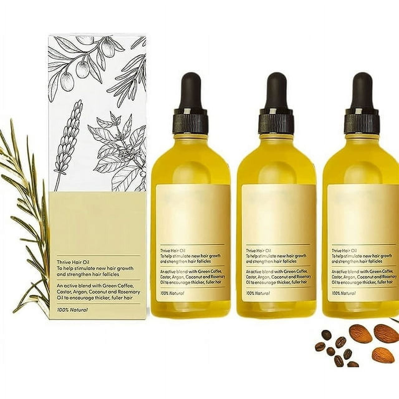 Carvenchi Veganic Natural Hair Growth Oil, Rosemary Oil for Hair Growth ...