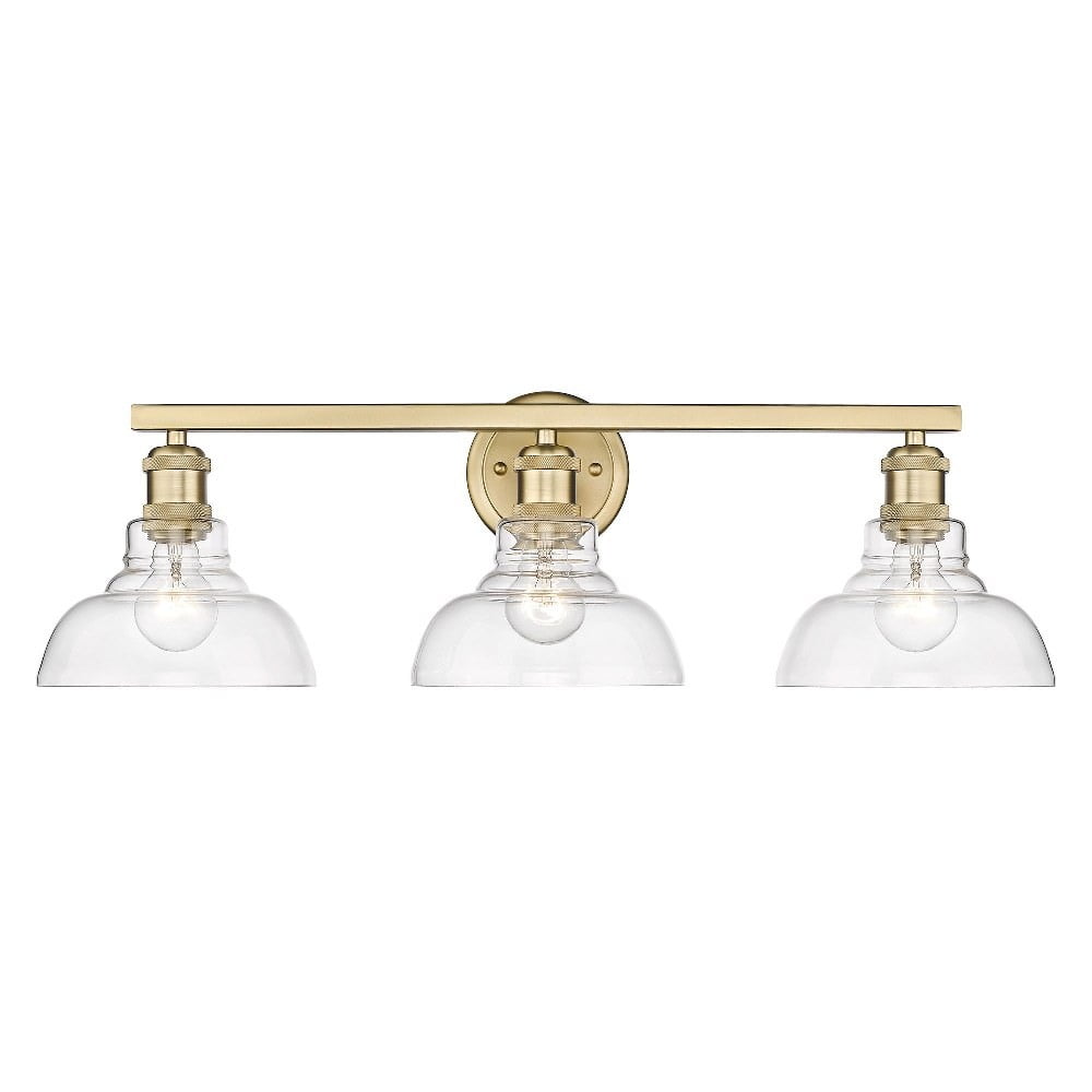 Golden Lighting Carver 3-Light Industrial Fixture, Vanity Light in ...
