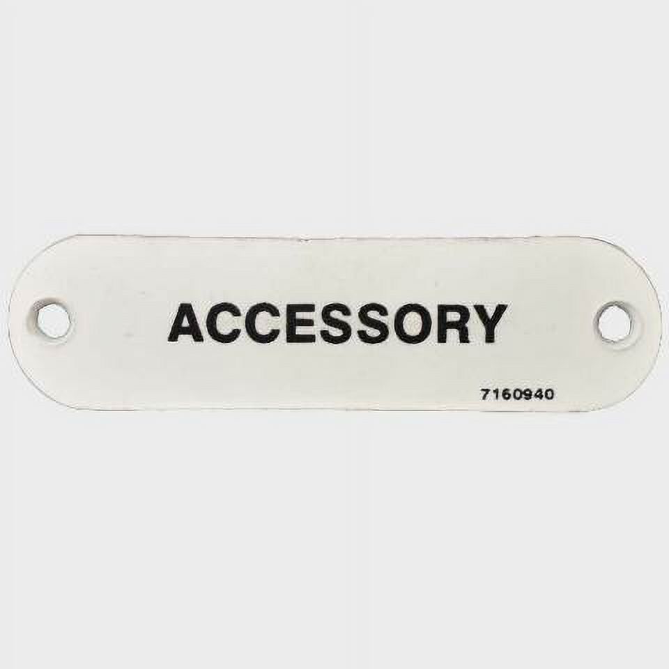 Carver Boat Accessory Label 7160940 | 2 3/4 x 3/4 Inch White Plastic ...