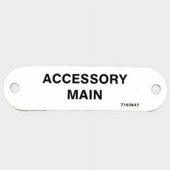 Carver Boat Accessory Main Label 7160947 | 2 3/4 Inch White Plastic ...
