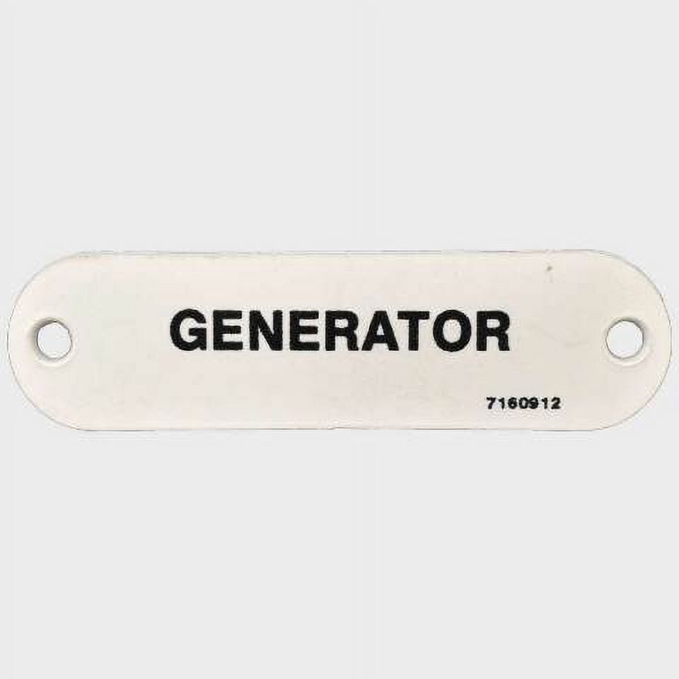 Carver Boat Generator Label 7160912 | 2 3/4 x 3/4 Inch White Plastic ...