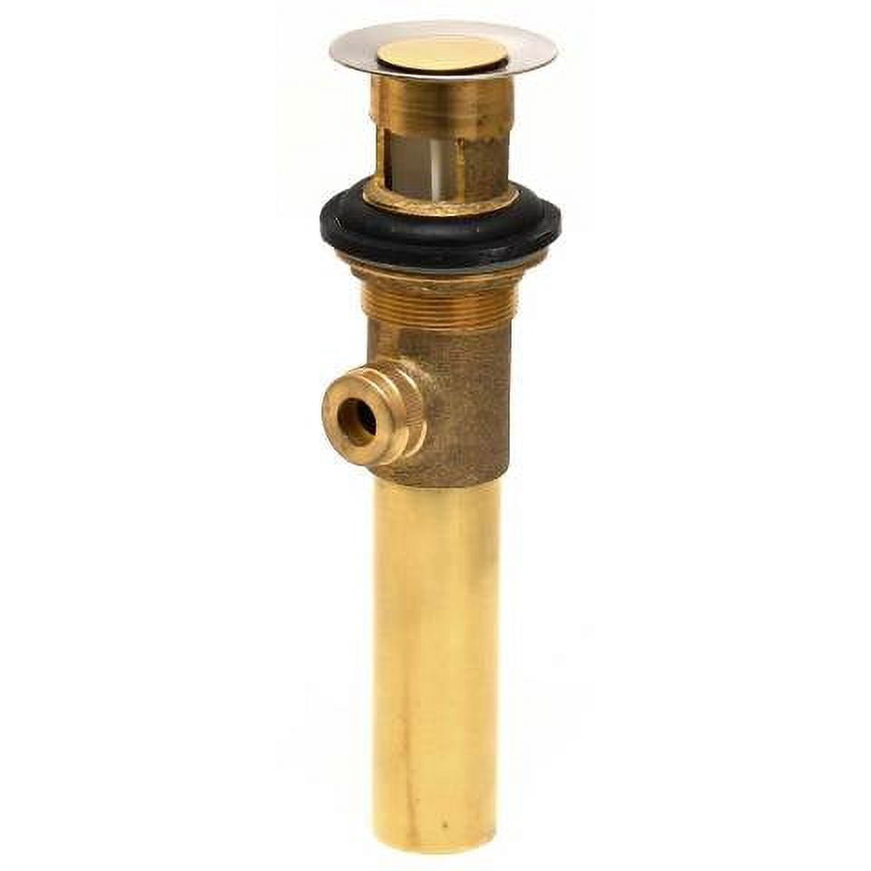 Carver Boat Pop-Up Sink Drain | w/ Overflow 1 1/2 Inch Brushed Brass ...