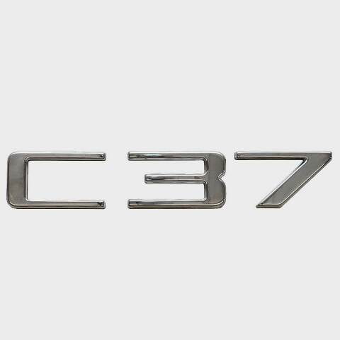 Carver Boat Raised Emblem Decal 8150651 | C37 Silver Sticker - Walmart.com