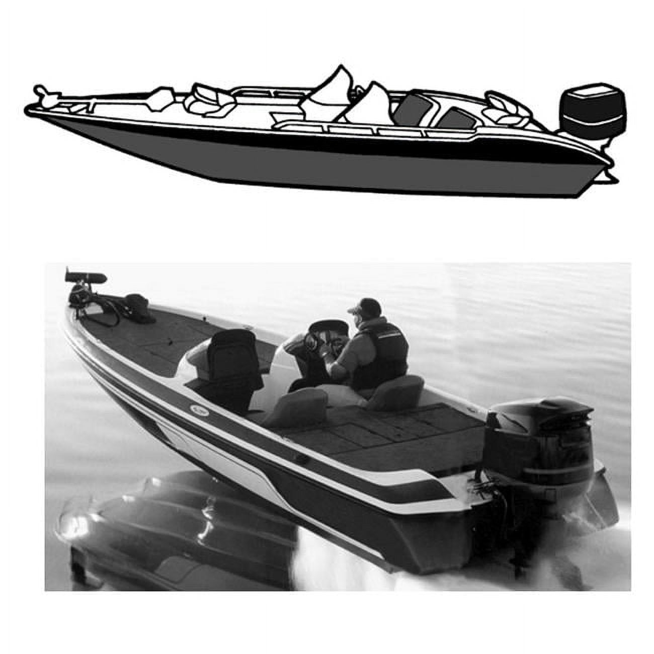Carver CRV77219S-11 19 ft. Wide Bass O-B Boat Cover with Pedestal Seats ...