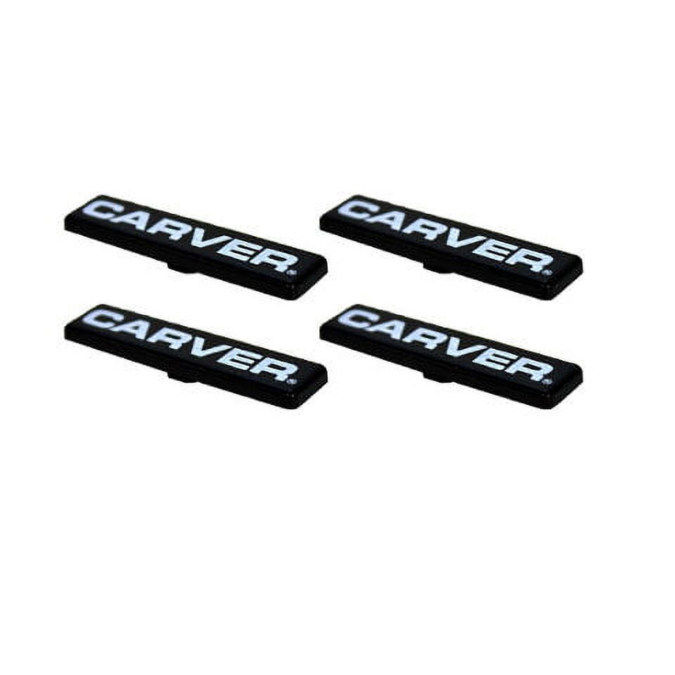 Carver OEM Boat Emblem Caps | 1 7/8 x 3/8 Inch Black (Set of 4 ...