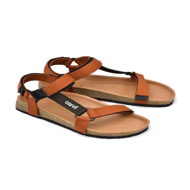 Carvil Sandals 5N.MAN.001.5T.38 Mandagi Women Back-Ankle Strap Footbed ...